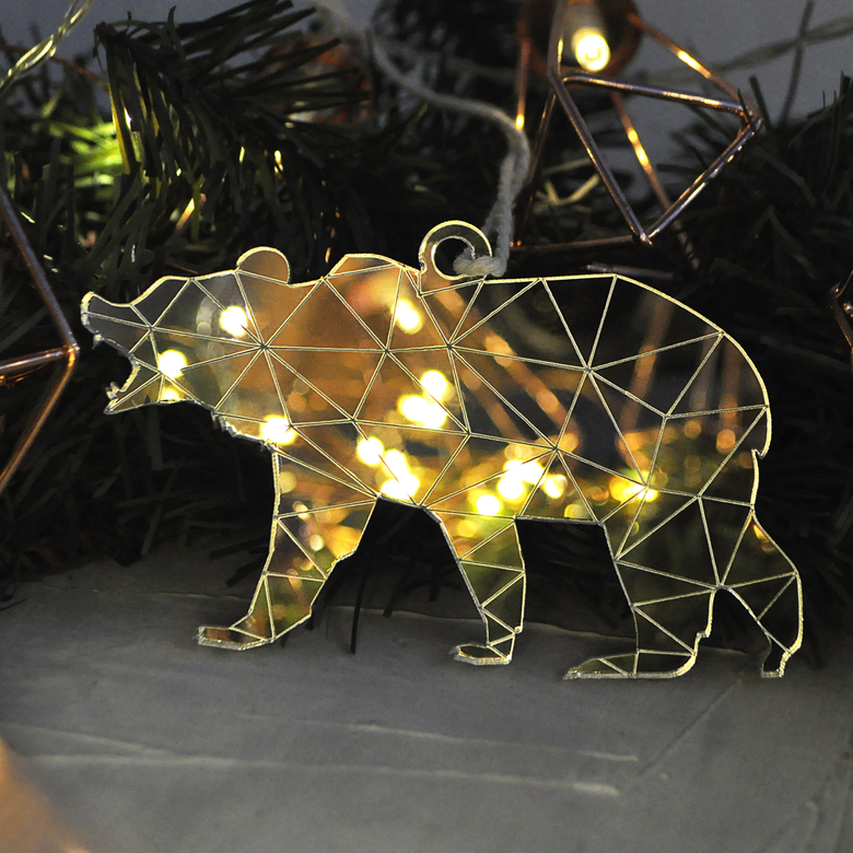 Ёлочная новогодняя игрушка - Олень зеркальный - купить необычный ...