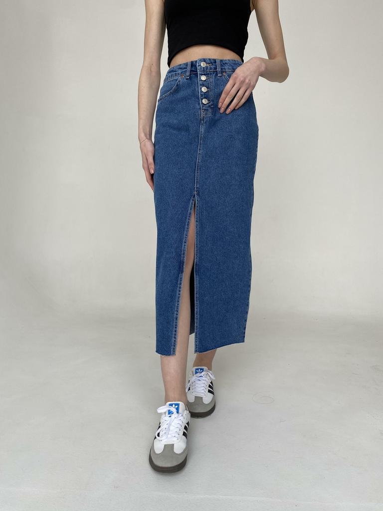 Спідниці ТРИКОТАЖНА СПІДНИЦЯ З РОЗРІЗОМ купити в інтернет магазині