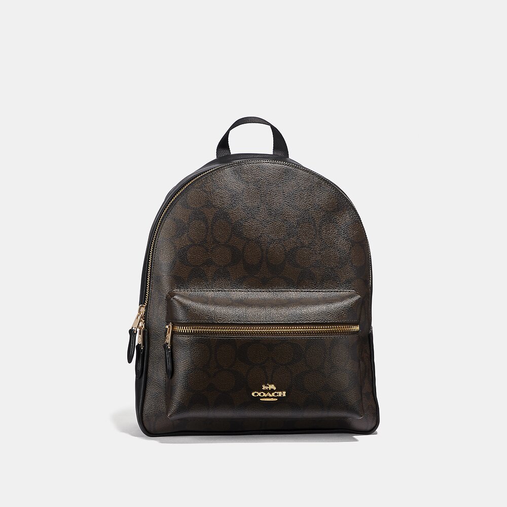 Black coach backpack store