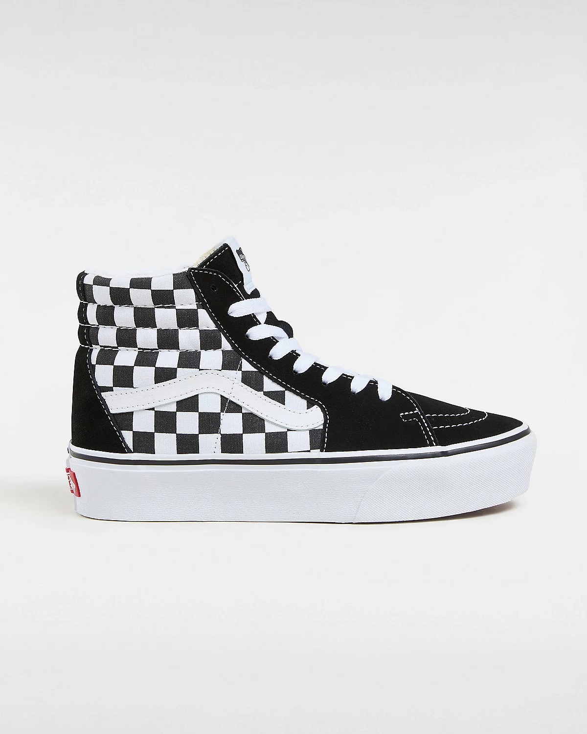 VANS SK8 HI CHECKERBOARD BLK TR WHT
