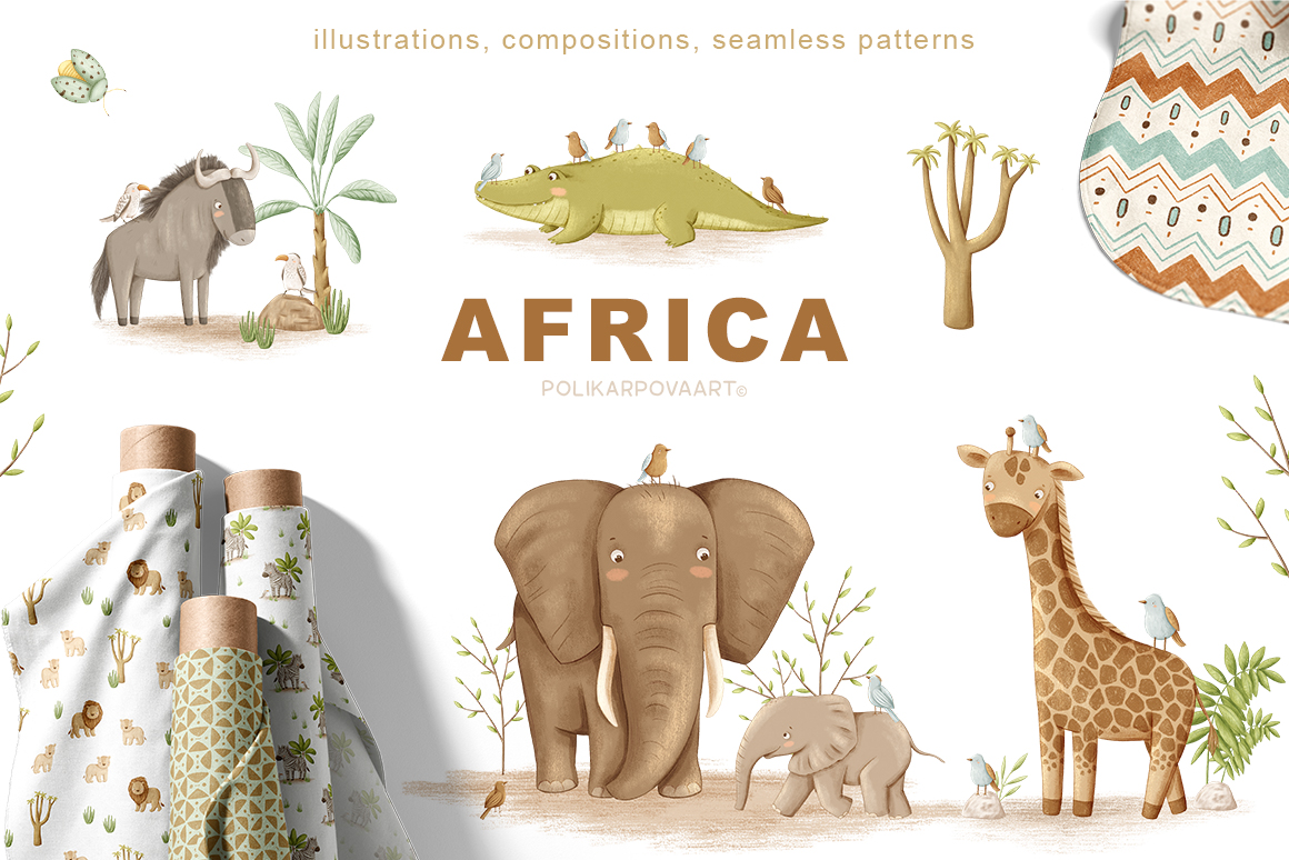 Shop of children's illustrations, seamless patterns and brushes for Procreate - polikarpovaart