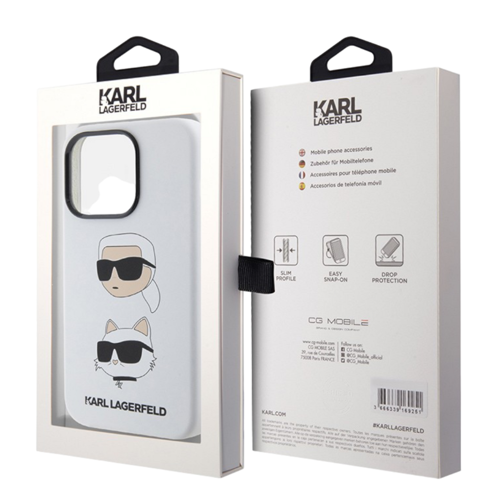 Karl Lagerfeld iPhone Karl Lagerfeld Liquid Silicone NFT Karl Choupette heads